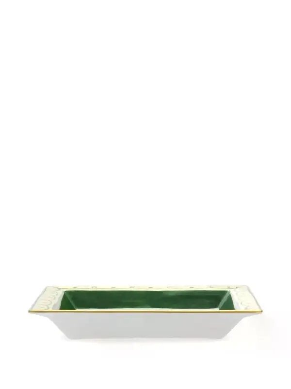 GINORI 1735 Printed Gold-trim Tray