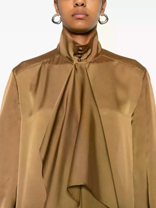 Sacai High-neck Ruffled Shirt
