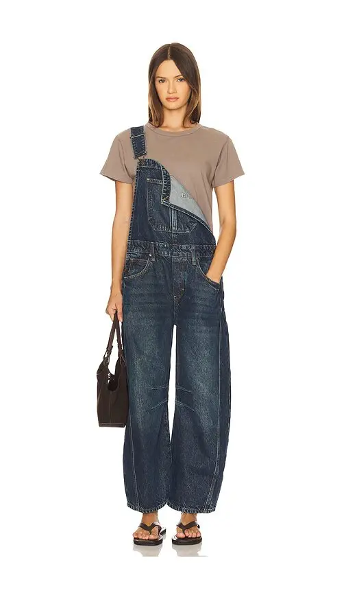 Free People Good Luck Overall In Blue - Deep End