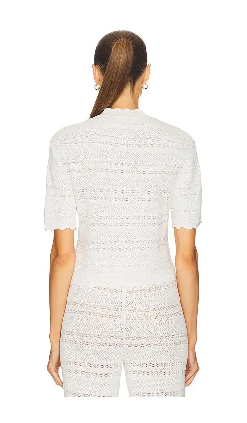 HELSA Kaitltn Scalloped Top