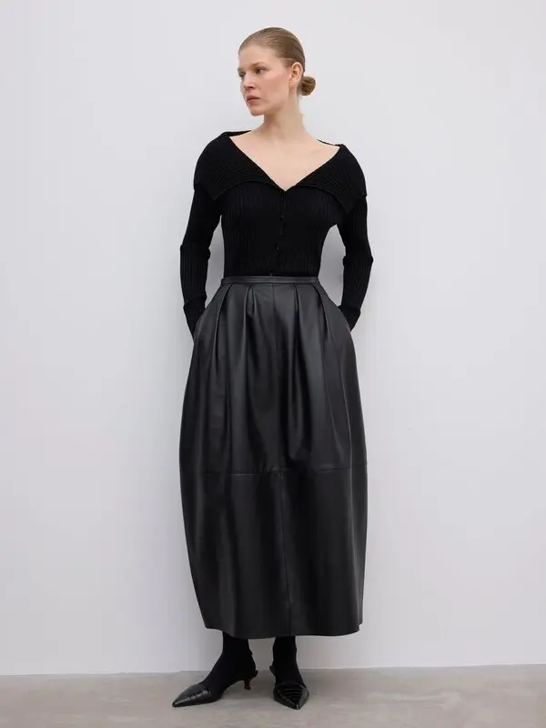 HOUSE OF DAGMAR Merino Rib-knit Cardigan