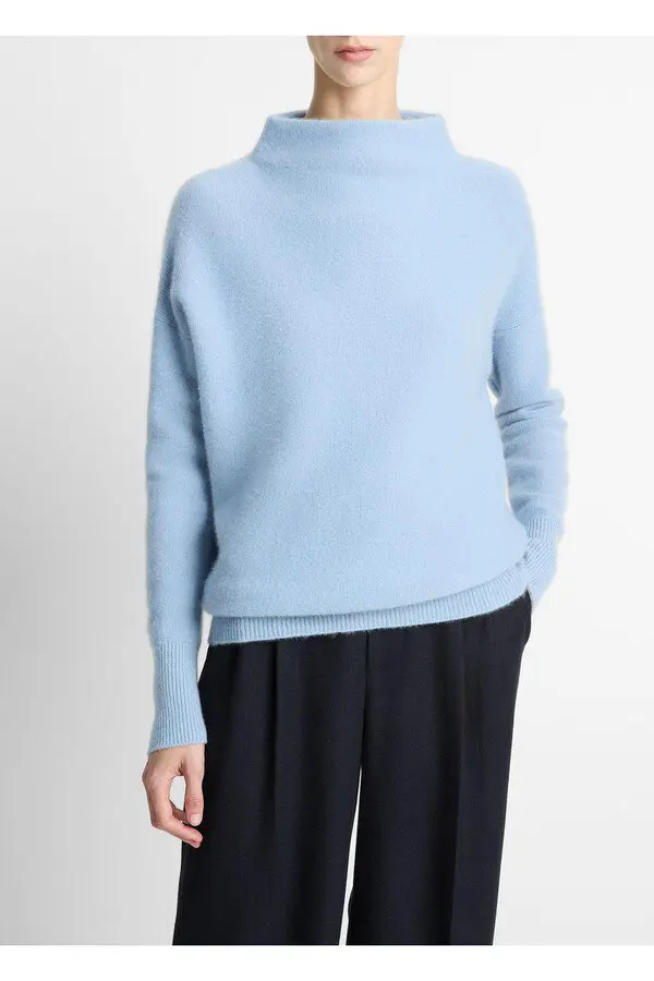 Vince Cashmere Funnel-neck Sweater - Gray