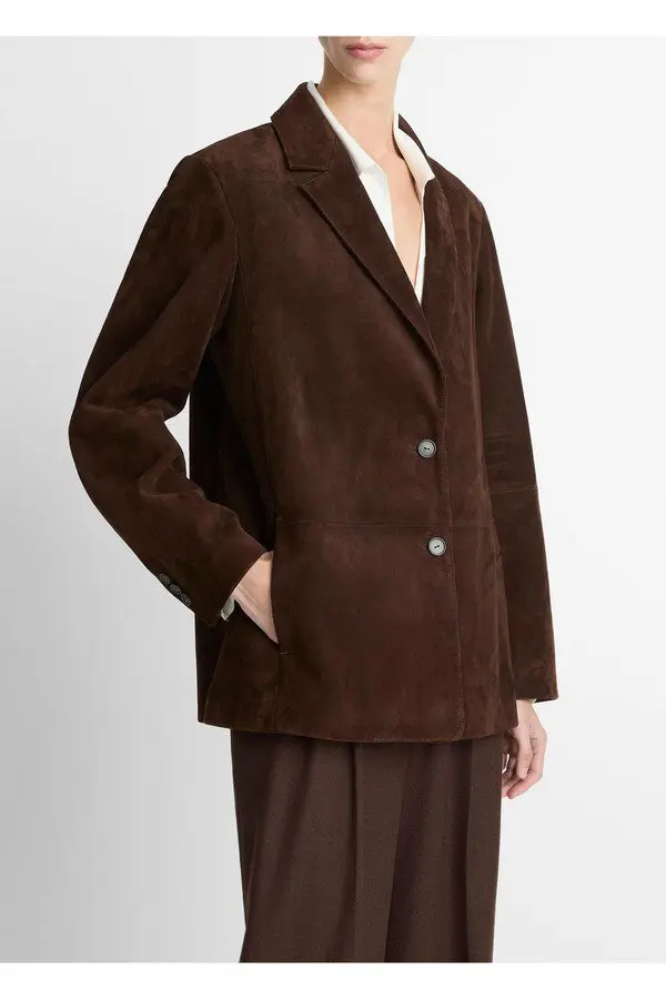 Vince Suede Blazer - Brown
