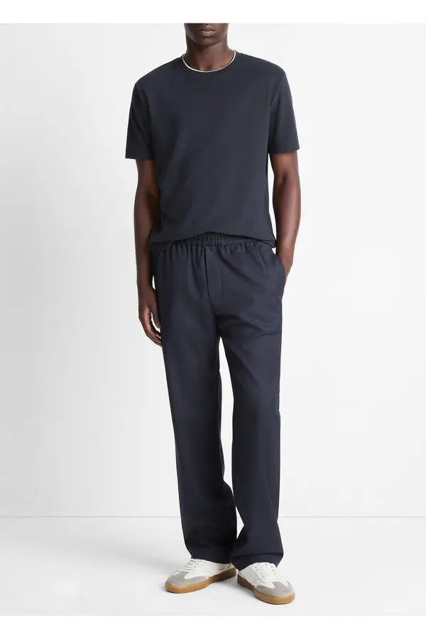 Vince Louie Relaxed Wool-blend Twill Pant