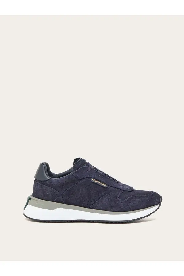 FERRAGAMO Low-cut Trainer - Navy