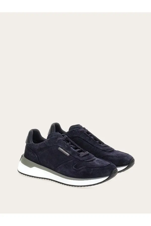 FERRAGAMO Low-cut Trainer - Navy