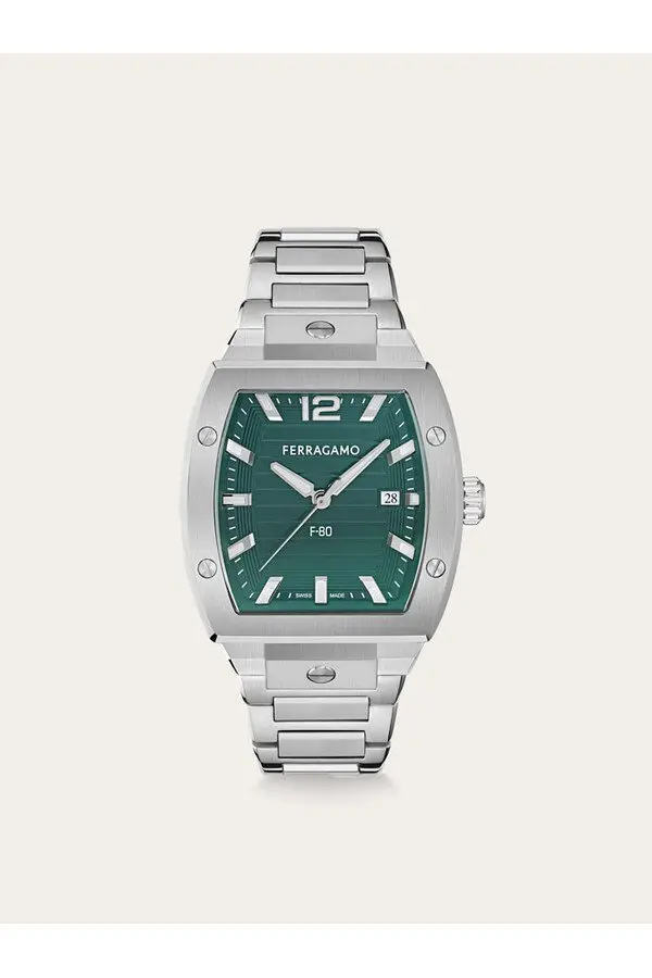 FERRAGAMO F-80 Tonneau 3h Watch - Green