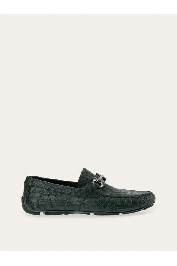 FERRAGAMO Gancini Ornament Driver Loafer
