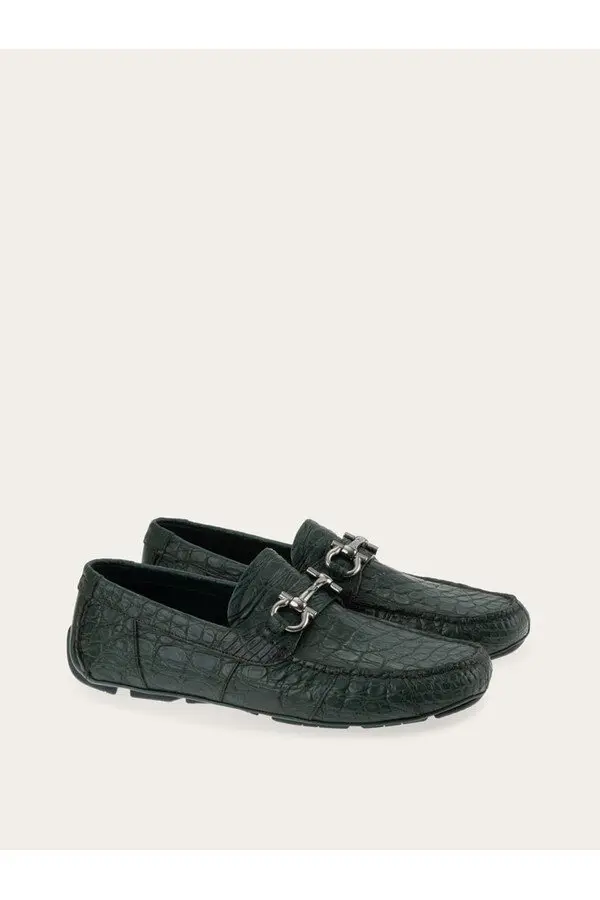 FERRAGAMO Gancini Ornament Driver Loafer
