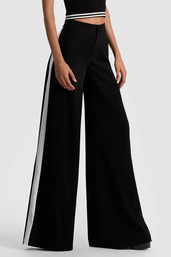 Alice + Olivia Nessi Trouser With Side Stripe