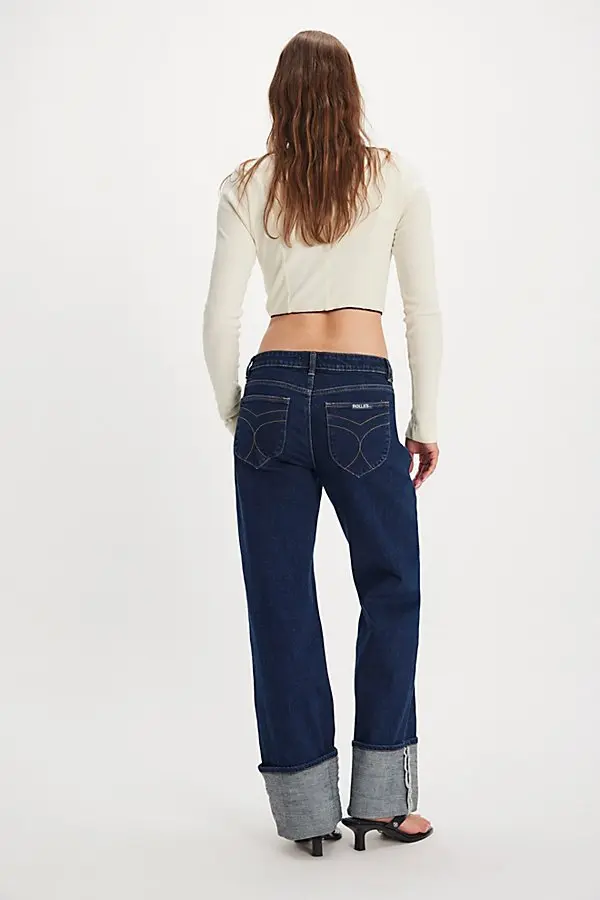 Rolla's Heidi Low-rise Turn Up Jeans