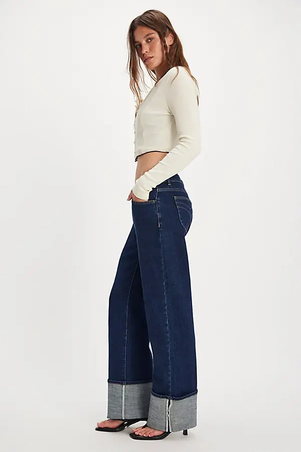 Rolla's Heidi Low-rise Turn Up Jeans