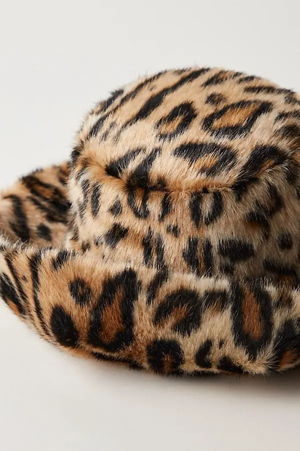 Anna Sui Leopard Bucket Hat - Caramel