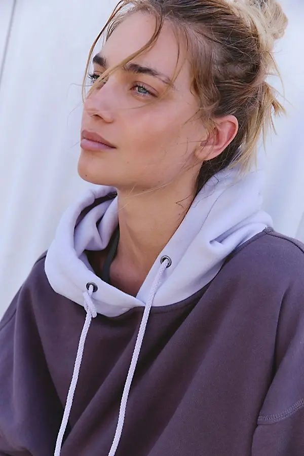 Free People Colorblock Hoodie - Eclipse Combo