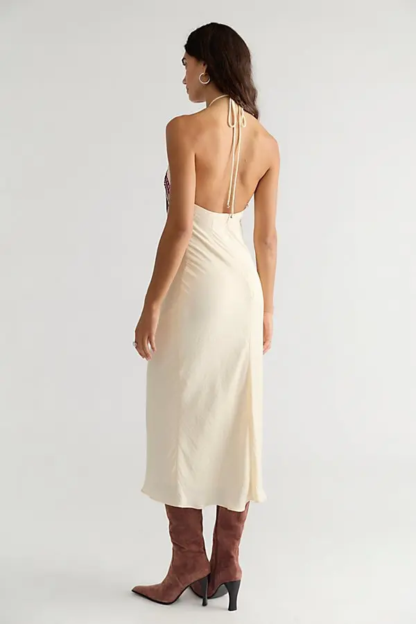 Free People Citrine Midi Dress - Pearl Combo