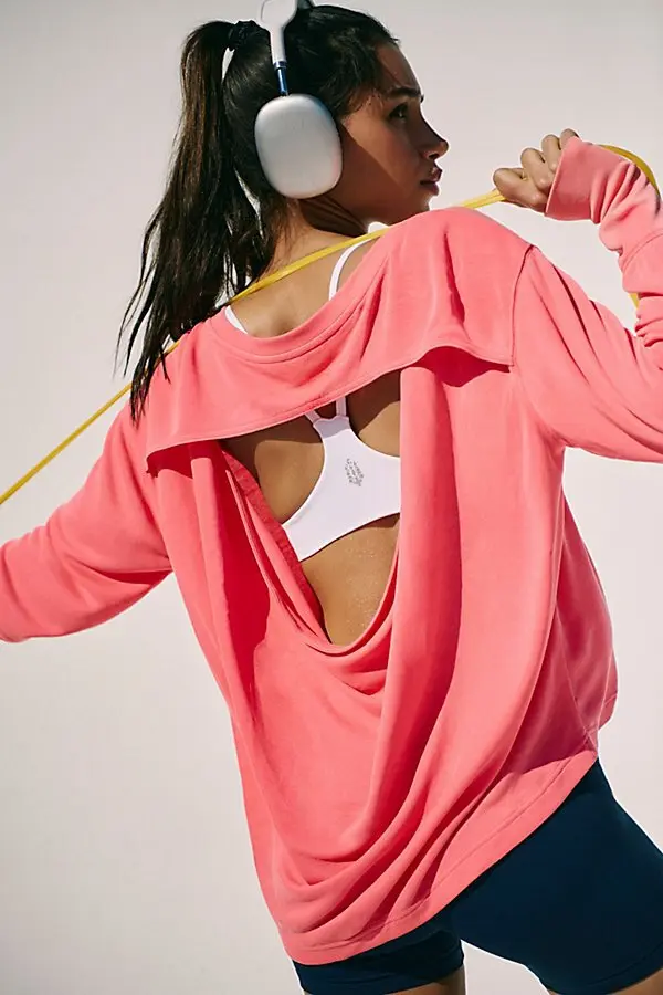 Free People Pass It On Layer - Neon Coral