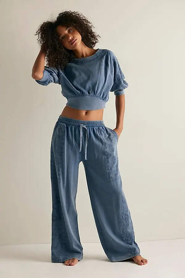 Free People Feeling Special Lounge Pants - Vintage Indigo