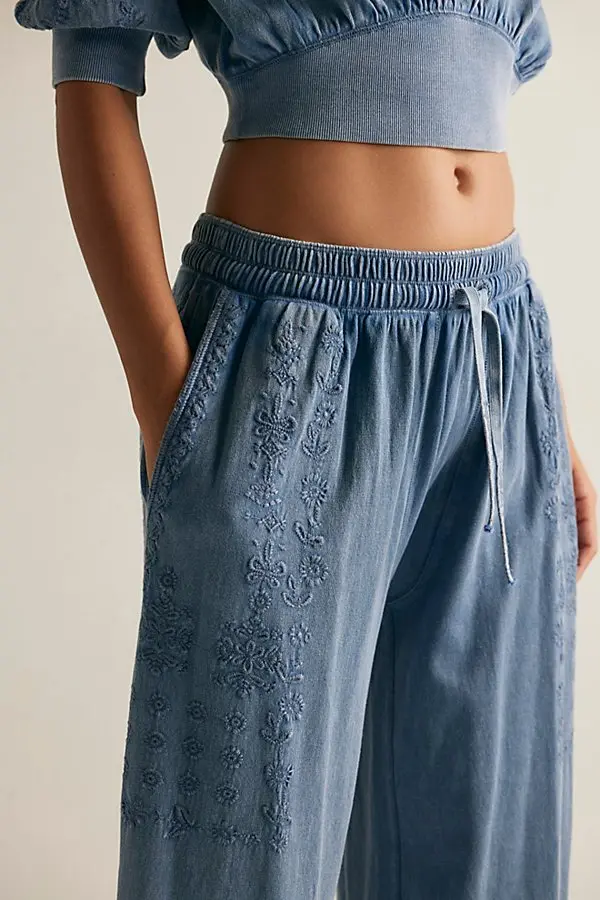 Free People Feeling Special Lounge Pants - Vintage Indigo