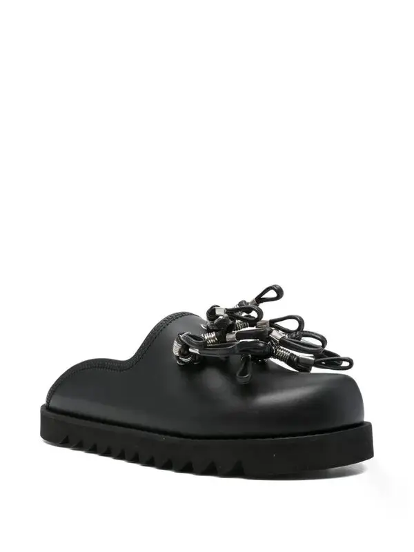 TOGA VIRILIS Tassel-embellished Leather Mules - Black