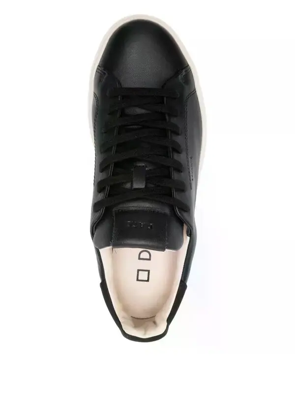 D.a.t.e. Levante Leather Lace-up Sneakers - Black