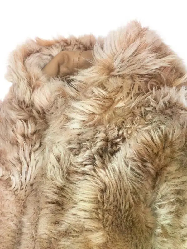 YVES SALOMON Hooded Lamb Fur Jacket - Neutrals