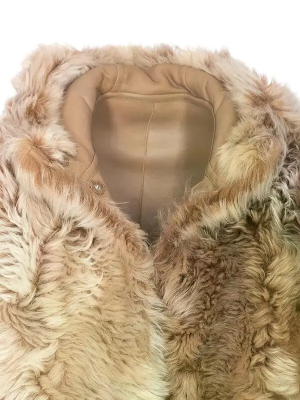 YVES SALOMON Hooded Lamb Fur Jacket - Neutrals