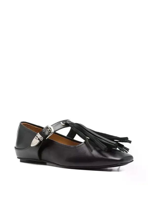 Toga Buckle-fastening Ballet Flats With Tassels