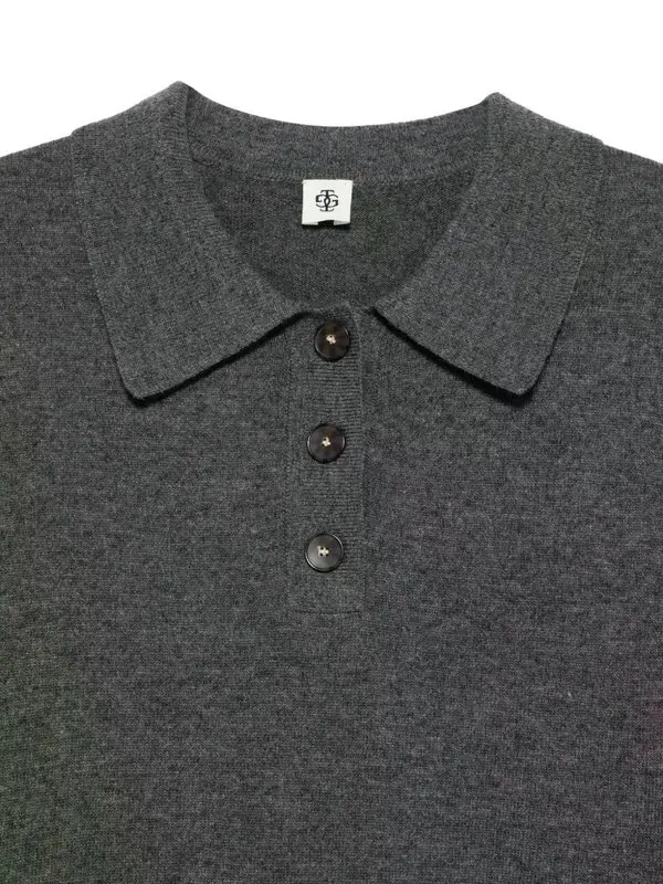 THE GARMENT Como Button Polo Top - Grey