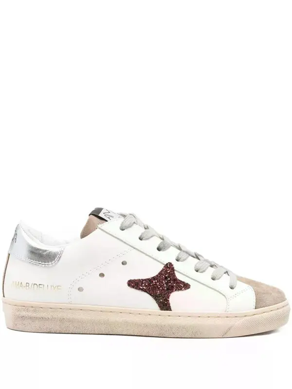 AMA-BRAND Glitter Star Suede Sneakers