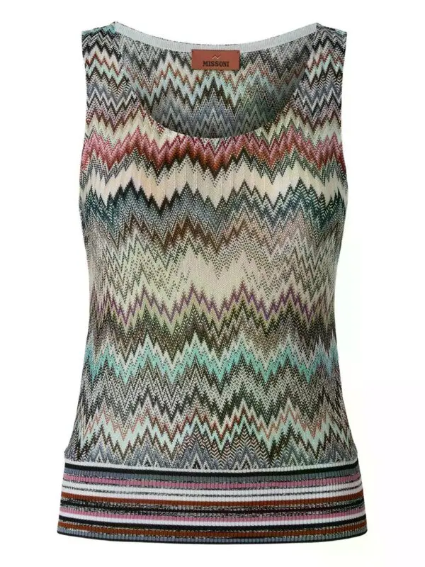 Missoni Zigzag-pattern Sleeveless Top