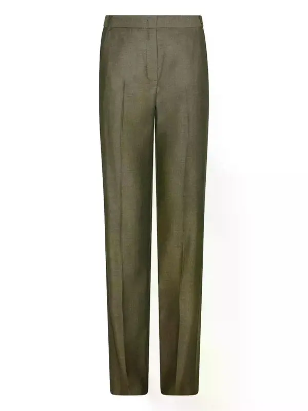 Marella Edison Herringbone-look Trousers - Green