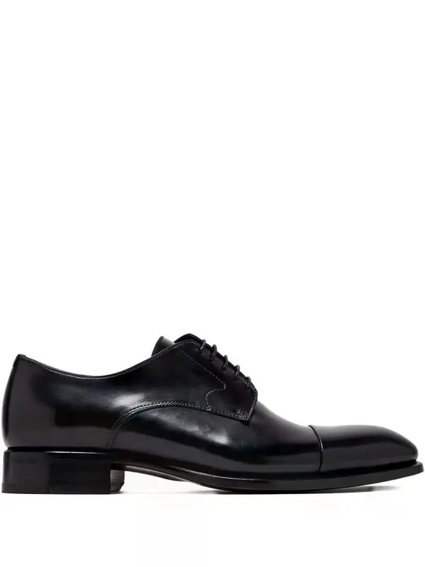 Brioni Leather Cap-toe Derby Shoes
