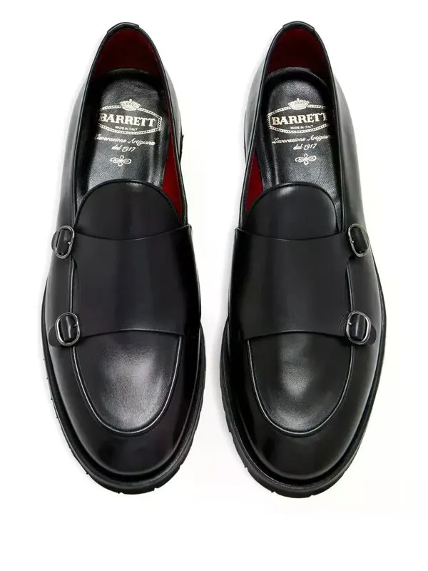 BARRETT Double-buckle Leather Monk Shoes
