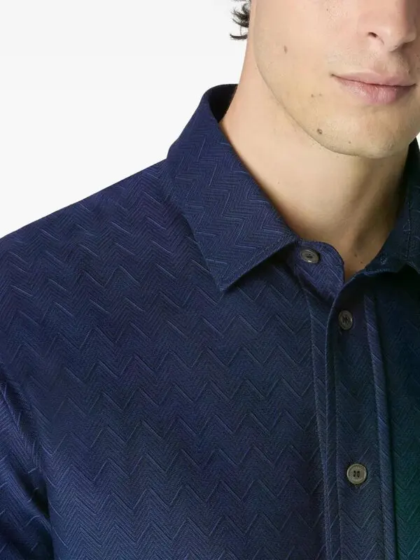 Missoni Chevron-pattern Cotton Shirt