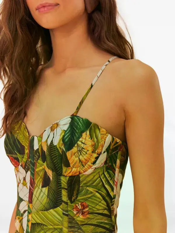 Farm Rio Botanical Forest-print Crop Top