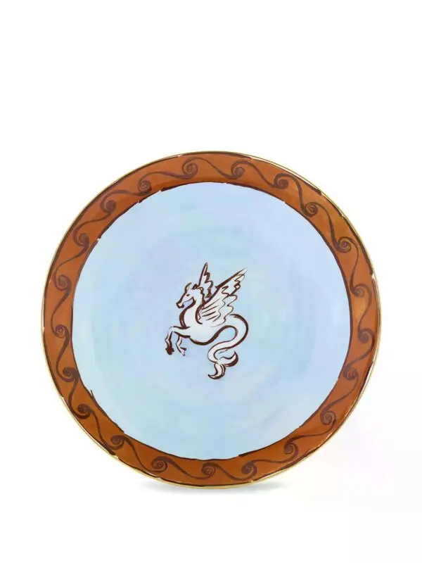 GINORI 1735 Winged Sea-creature Border Plate - Blue