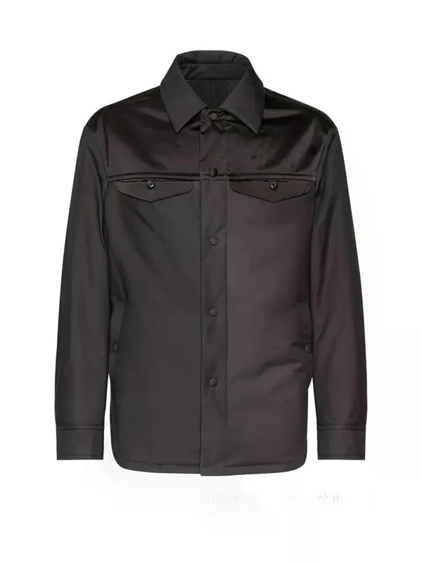 FERRAGAMO Satin-panel Shirt Jacket