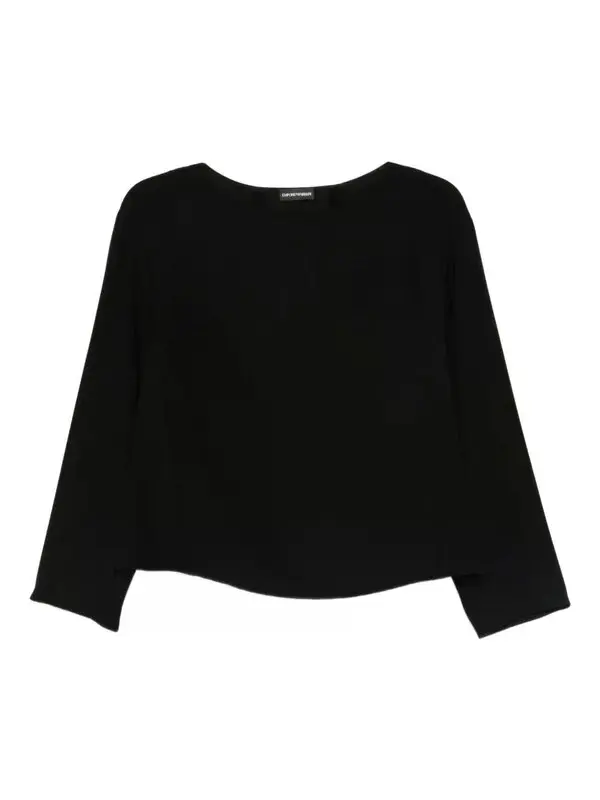 Emporio Armani Three-quarter-sleeve Cropped Top