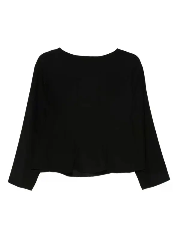 Emporio Armani Three-quarter-sleeve Cropped Top