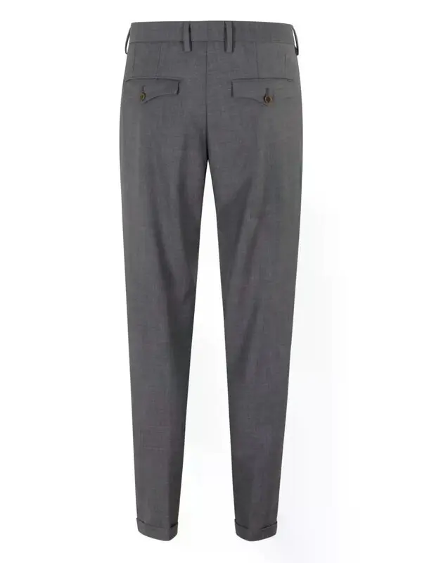 MYTHS Pleated Wool-blend Trousers - Grey