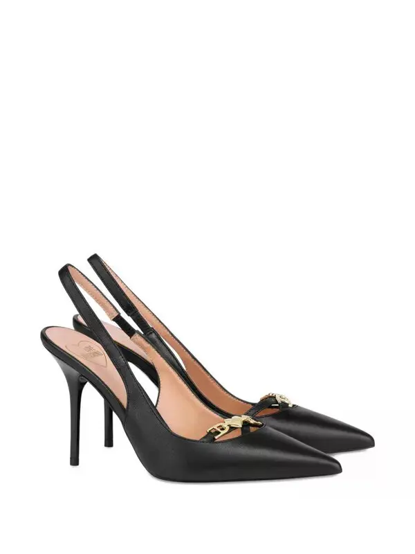 Moschino Slingback Leather Pumps