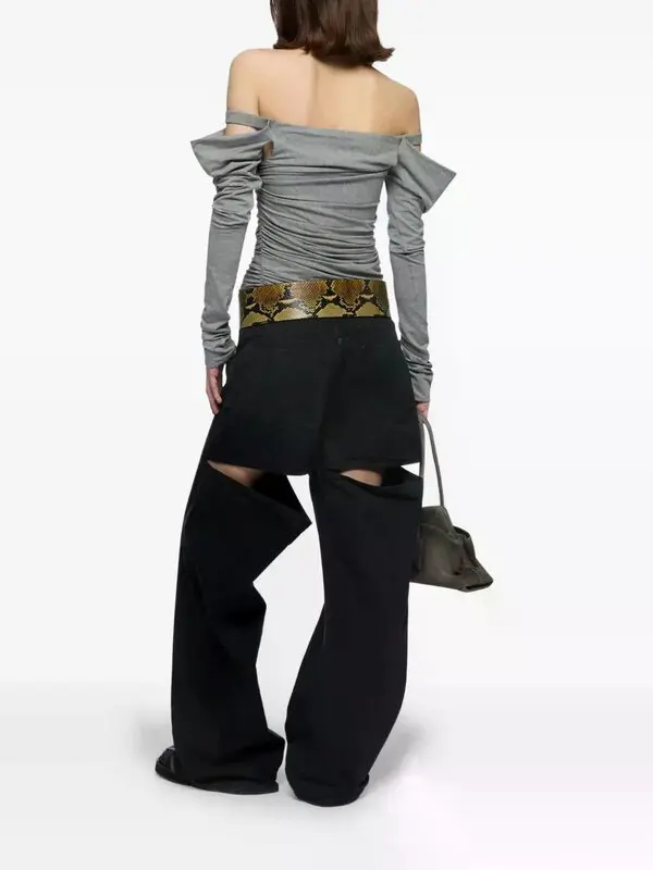 Attico Off-shoulder Draped Top