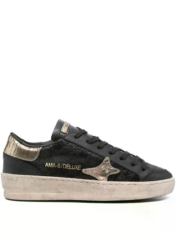 AMA-BRAND Leather Star Sneakers