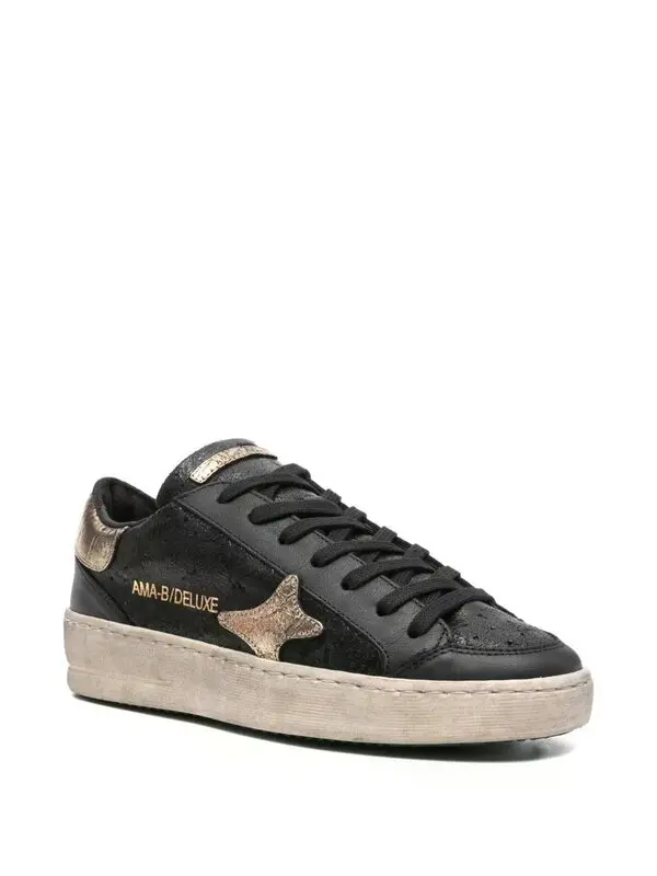 AMA-BRAND Leather Star Sneakers