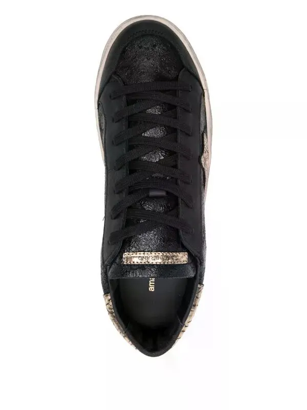 AMA-BRAND Leather Star Sneakers