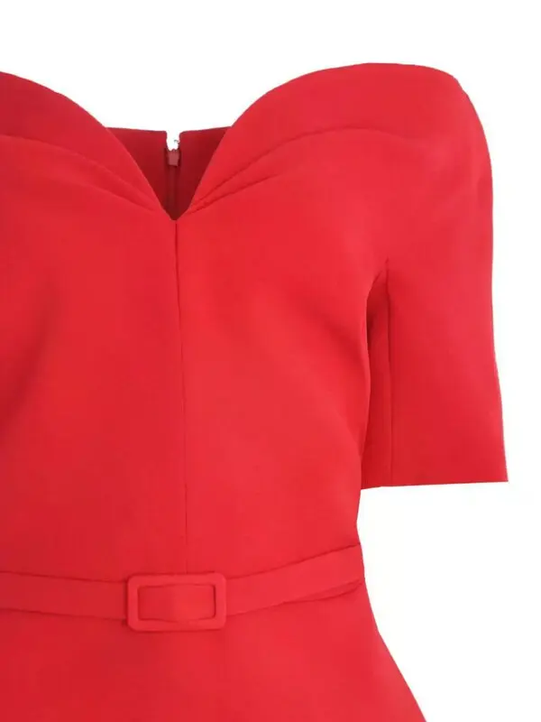 Safiyaa Lyddie V-neck Belted Blouse
