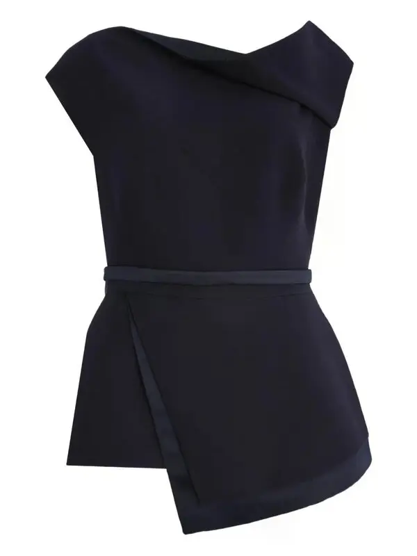Safiyaa Farrah Asymmetric-hem Peplum Blouse