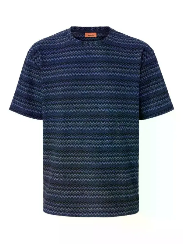 Missoni Chevron-pattern T-shirt - Blue