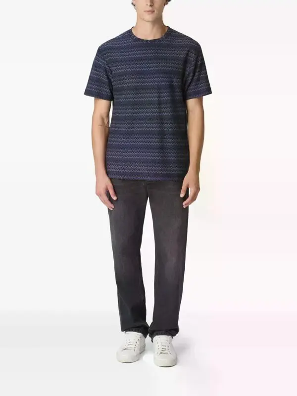 Missoni Chevron-pattern T-shirt - Blue
