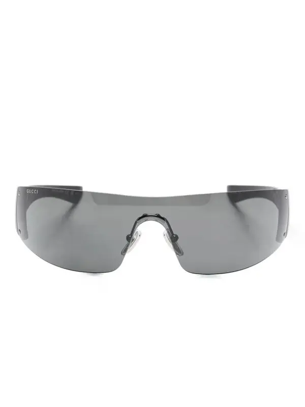 Gucci Shield-frame Sunglasses - Black